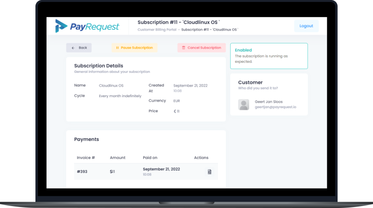 Customer Billing Portal - PayRequest