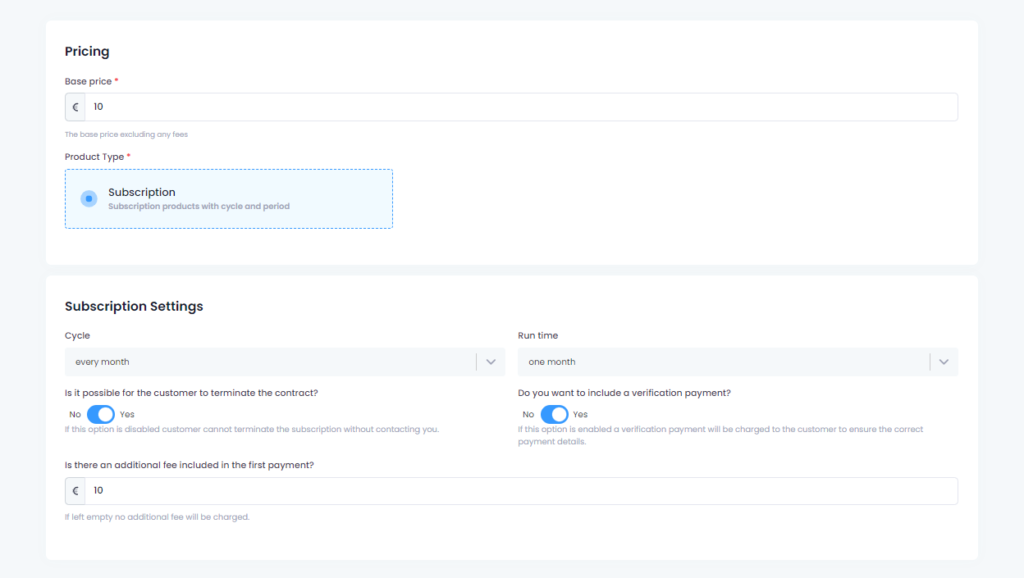 Subscription Management - PayRequest
